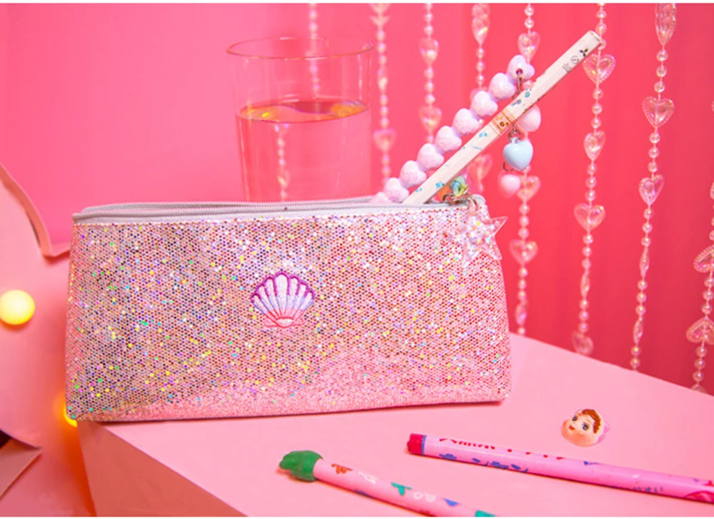 Креативный чехол-карандаш с единорогом, супер блестящие полиуретановые ...