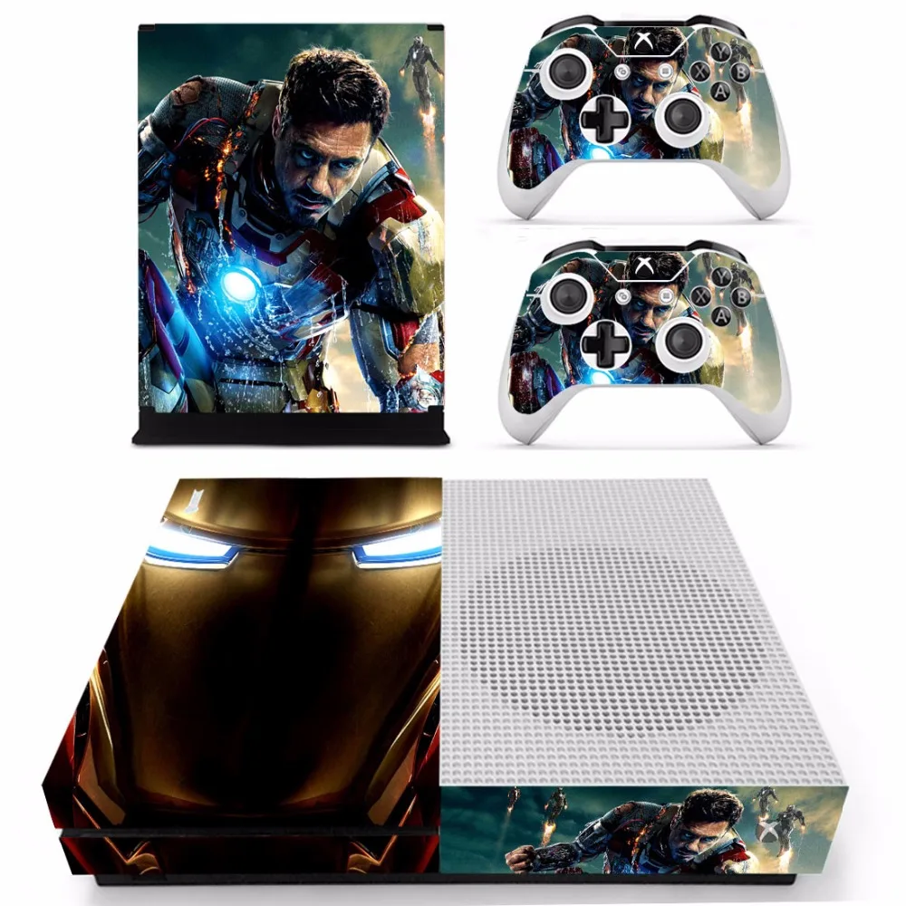 Avengers Iron Man Skin Sticker for Xbox One S Console and Controllers ...