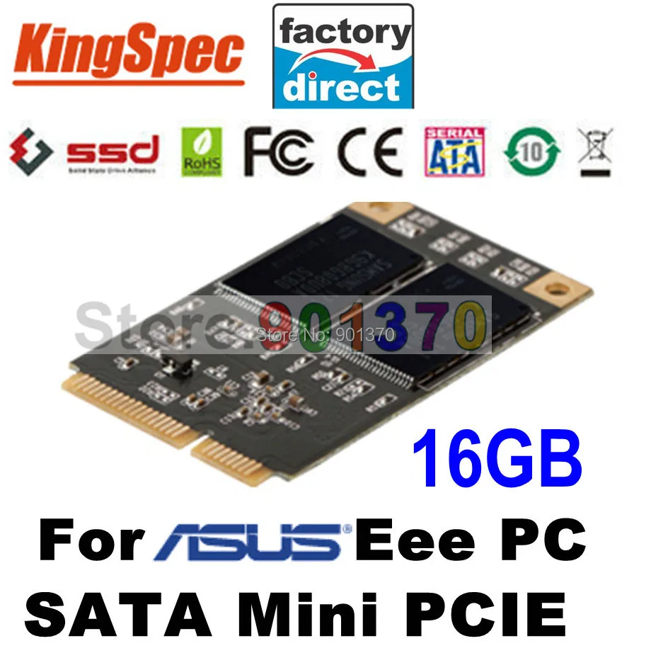 L Brand Kingspec Mini PCIE SATA III SATA II SSD Disk 16GB Hard Drive 2 ...