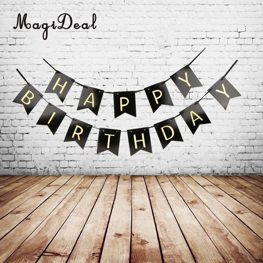 Happy Birthday Letters Banner Garland Sign Birthday Party Hanging Decor ...