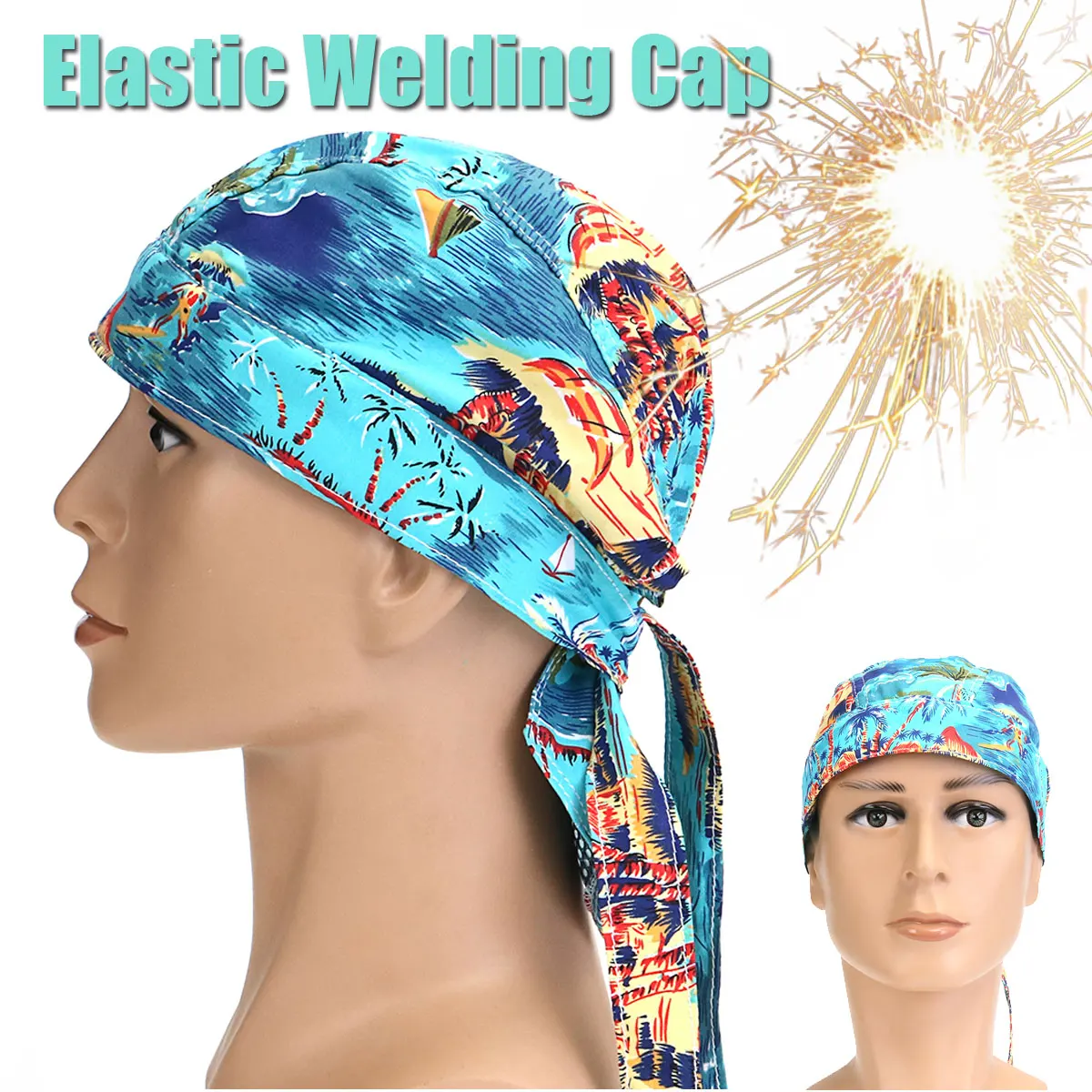 FORGELO Welding Protective Hat Cap Scarf Flame Retardant Cotton Sweat ...