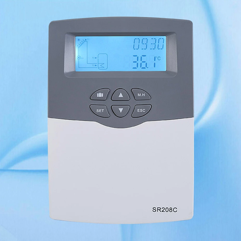 Split Solar Water Heater Controller SR208C with 1* pt1000 and 2* ntc10k ...