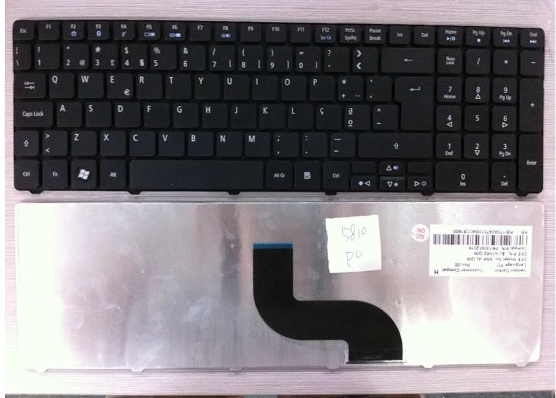 Teclado para portátil Acer Aspire 5740, 5810T, 7735, 7551, 5336, 5410 ...