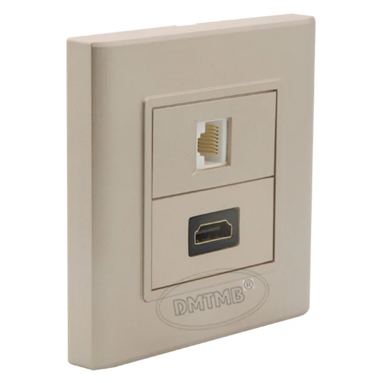 Hdmi, placa de parede rj45 com fêmea ao conector fêmea e alojamento ...