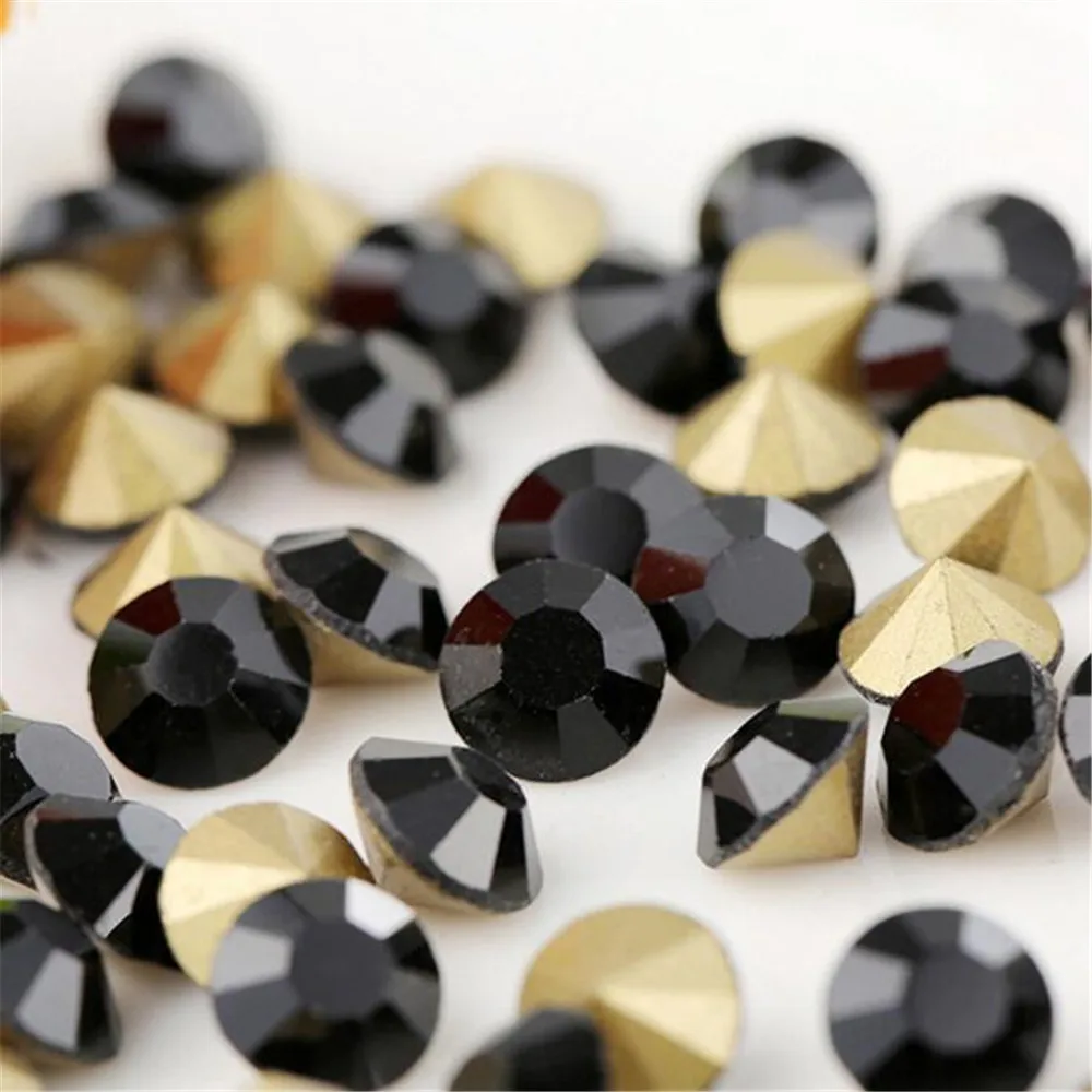 Loose Black Jet Color Pointback Crytal Rhinestones DIY Bling Crystal ...