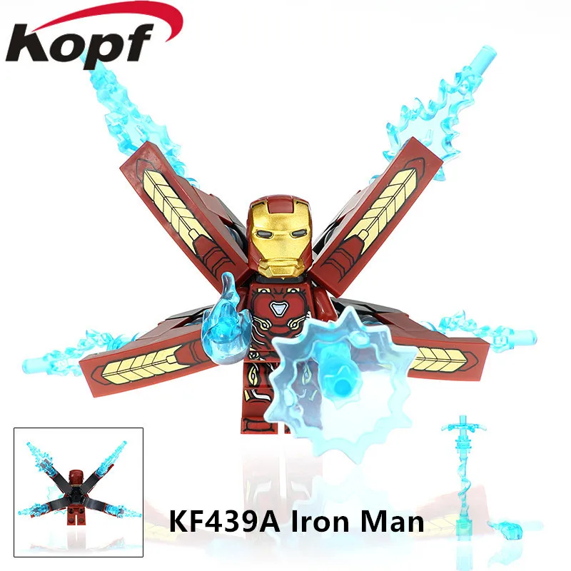 KF439A D009 Super Heroes Iron Man Building Blocks Bricks Action Figures ...