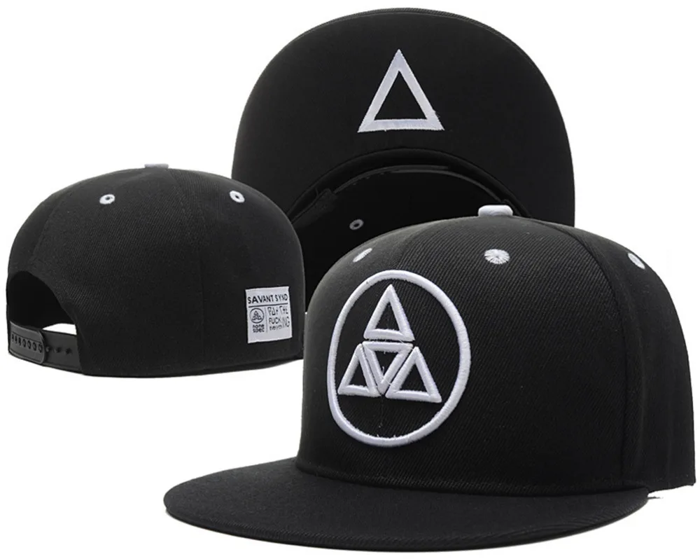New Arrival Geometric Triangle Embroidery Snapback Hats For Men /women ...