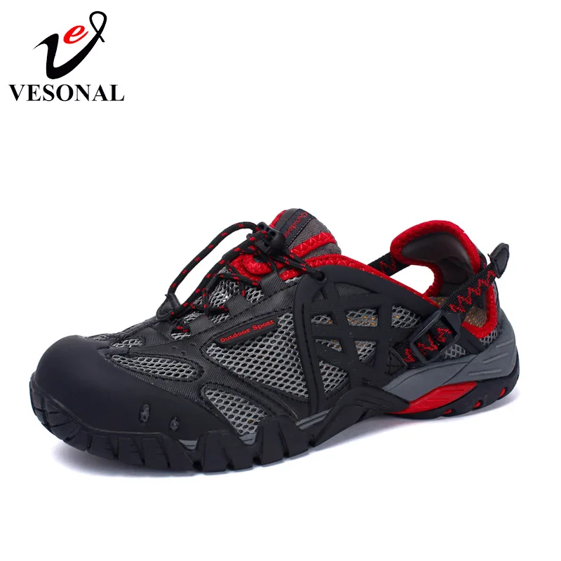 VESONAL Brand Summer Style Male Mesh Sandals Shoes Men Couples Casual ...