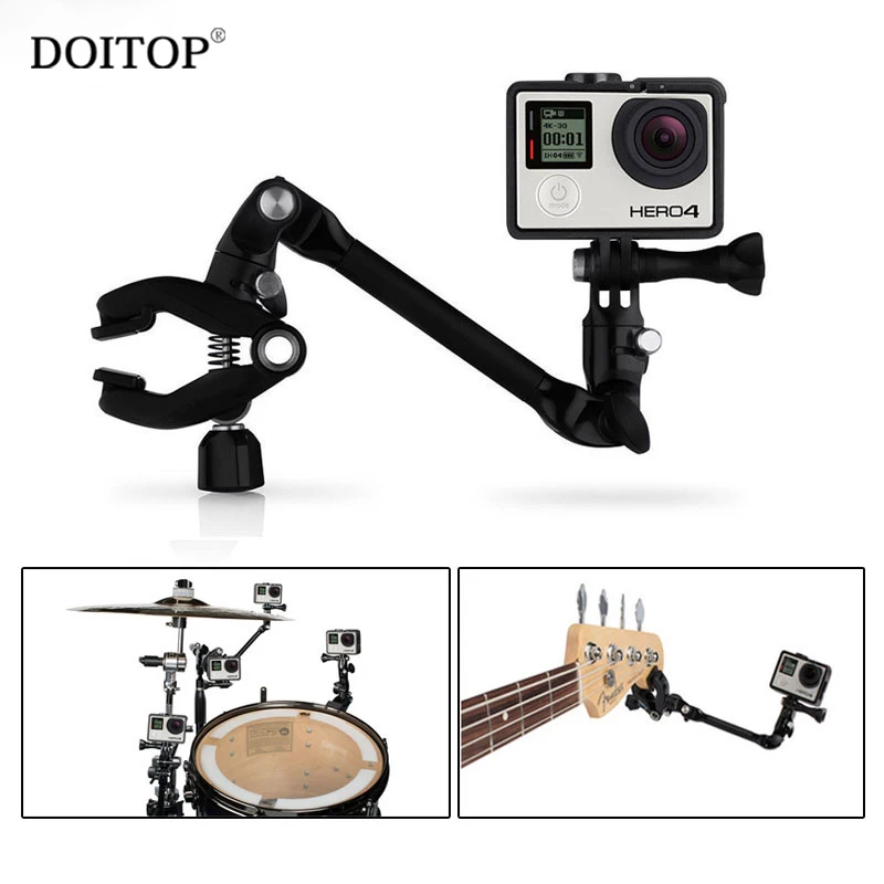 DOITOP 360 Rotate Monopod Music Mount Guitar Drum Clips Camera Grip ...