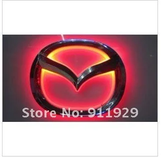 car logo led light for Mazda 2 3 5 6,car badge light, emblems led light ...