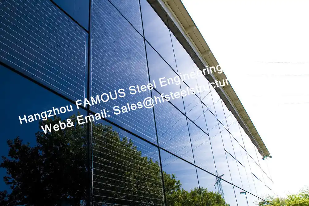Solar Panel Building Integrated Photovoltaic Facades BIPV Glass Curtain Wall with Solar Modules ...