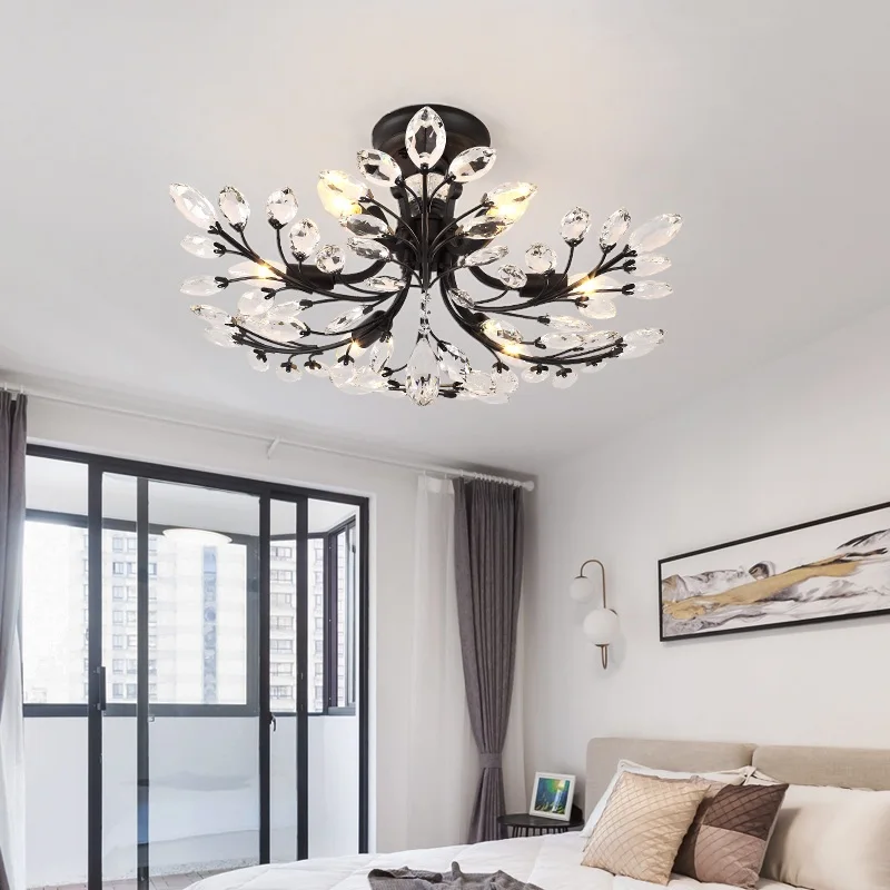 Estilo europeu/americano luzes de teto led luzes de teto cristal sala ...