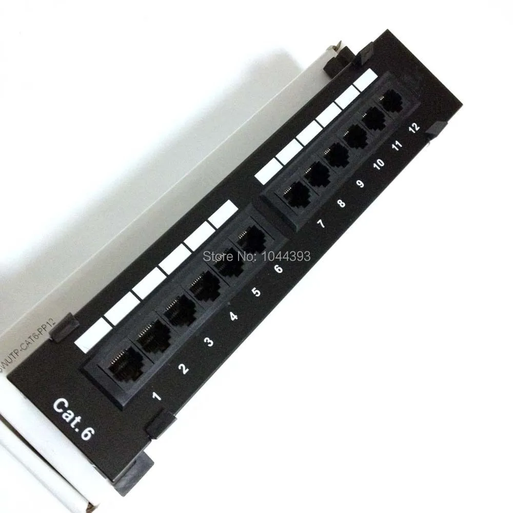 Network 10 Inch Mini Patch Panel Cat6 12ports Patch Panel Wall Mount ...