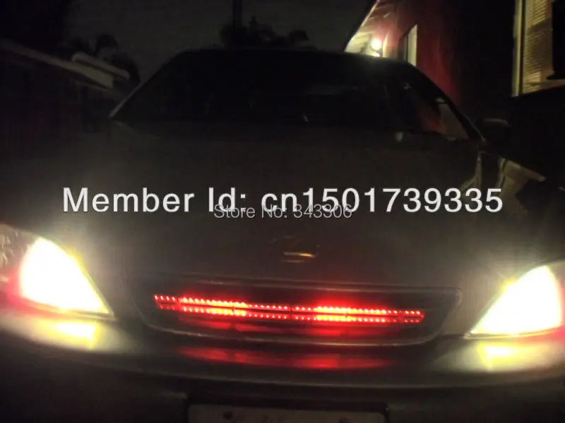 Red 48LEDs 50cm LED knight rider light car scanner light 12V Led Strip ...