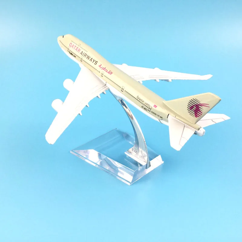 QATAR Airways Boeing 747 B747 400 Airlines 16CM METAL ALLOY MODEL PLANE ...