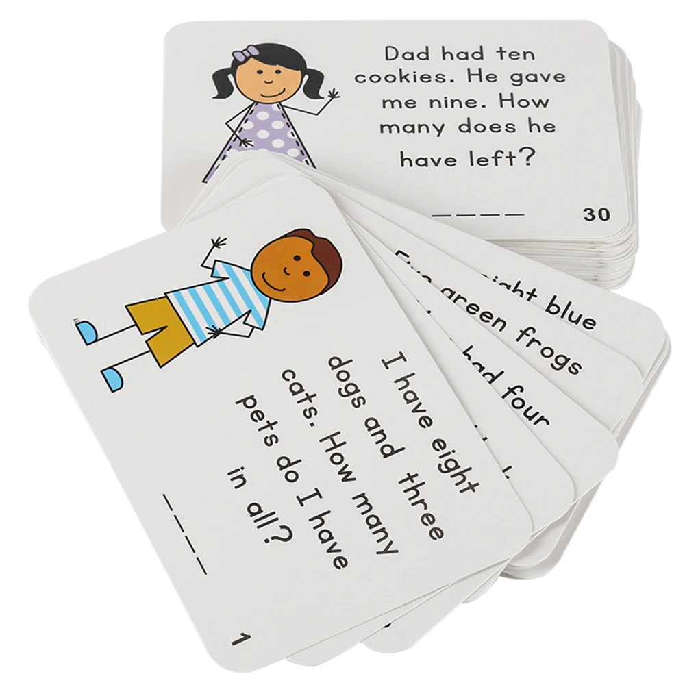 72Pcs /set English Learning Card Question Games Puzzles for Kids ...