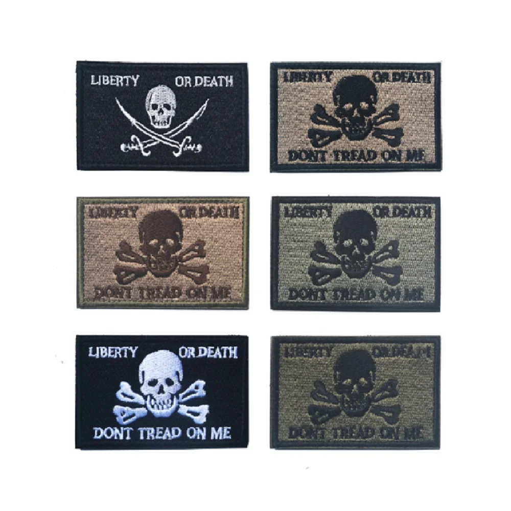 LIBERTY OR DEATH Embroidered Badge Patch Military Tactical Clothing ...