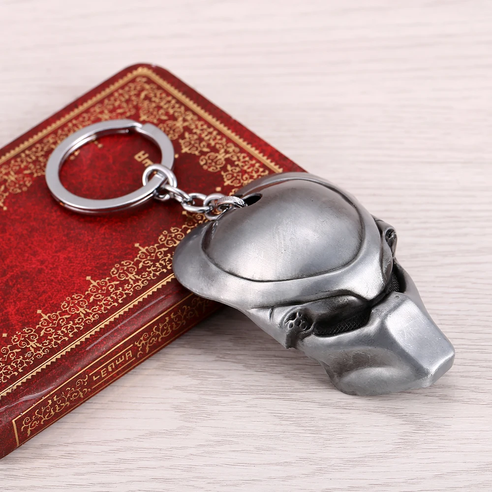 Fashion Men AVP Alien Predator keychain chaveiro metal Mask Keyring ...