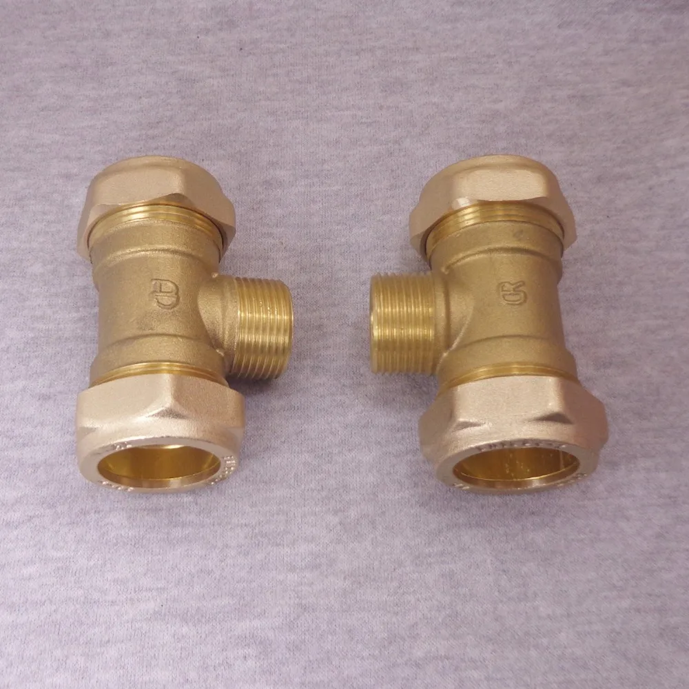 28mm*Male3/4"*28mm Compression Fitting TEE for Brass Tube-in Pipe ...