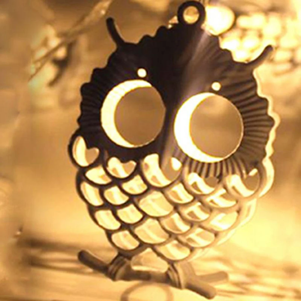 Halloween Decorative Light 1.2m 10 LED Owl String Lights Unique Fairy ...