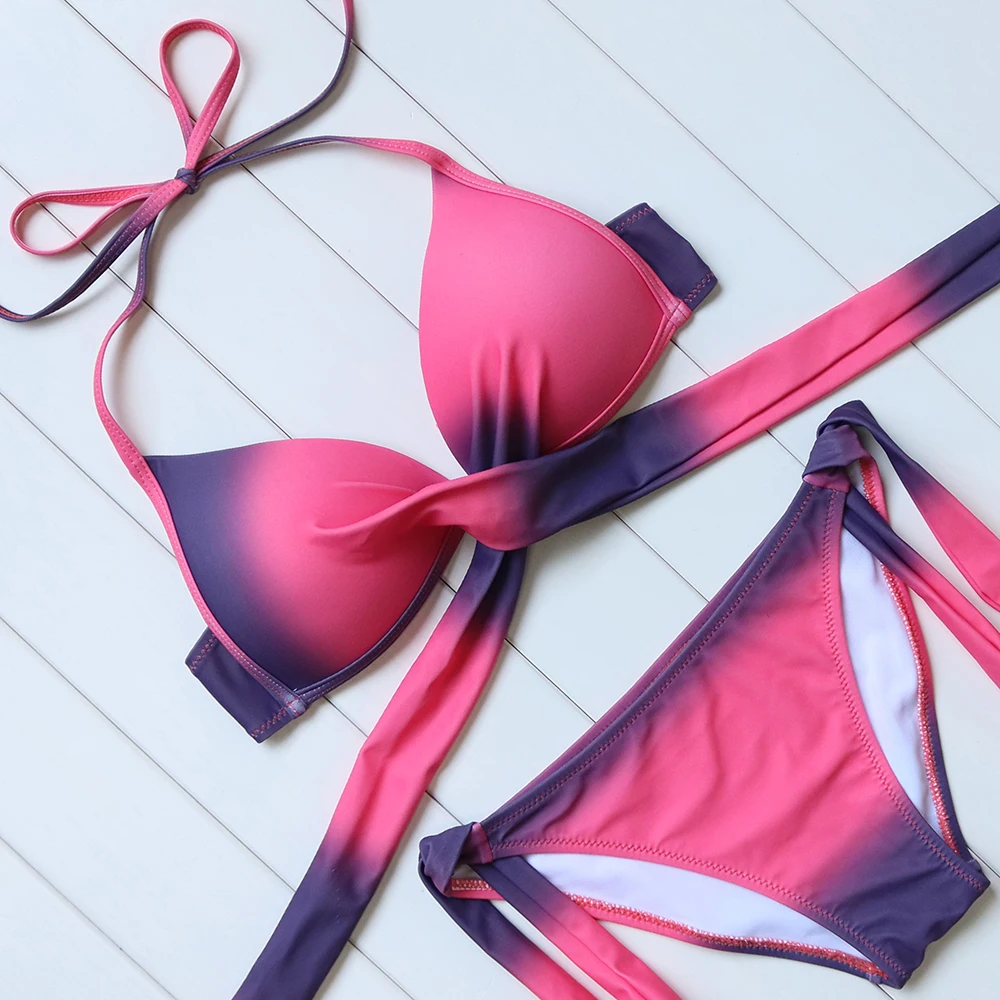 Newest Design Swimwear Women Swimsuit Bikini 2018 Brazilian Patchwork