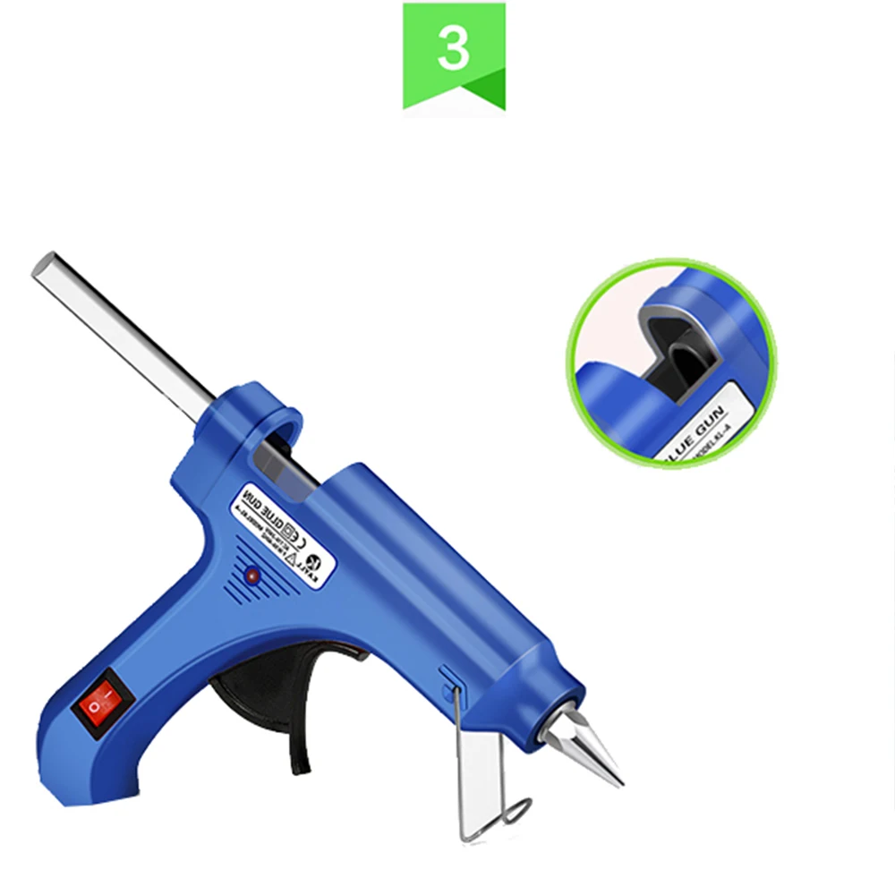 20W EU Plug Hot Melt Glue Gun 7mm Glue Stick Heating Tool Industrial ...