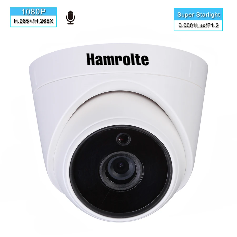 Hamrolte Onvif IP Camera SONY IMX307 0.0001Lux 1080P Super Starlight ...