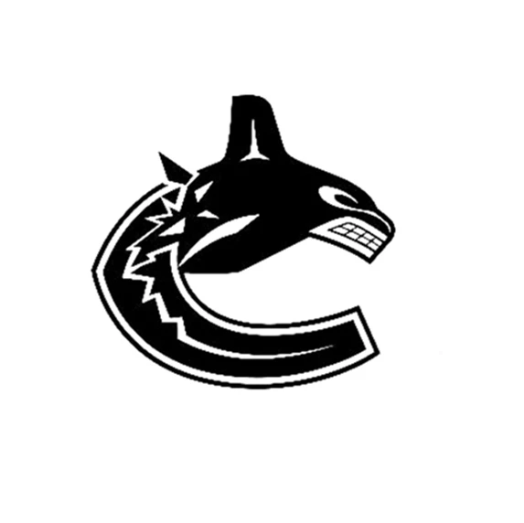 Canucks Logo Black And White