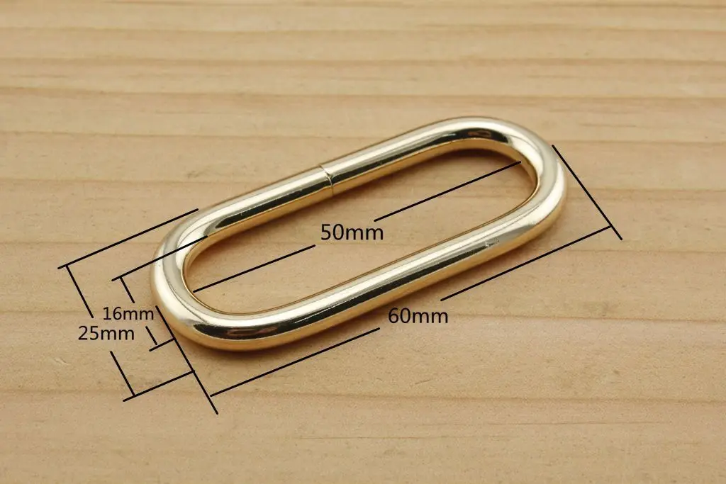Metal Oval Rings Oval Loop For Webbing Light Gold 50 Mm 2 Inch 10pcs ...