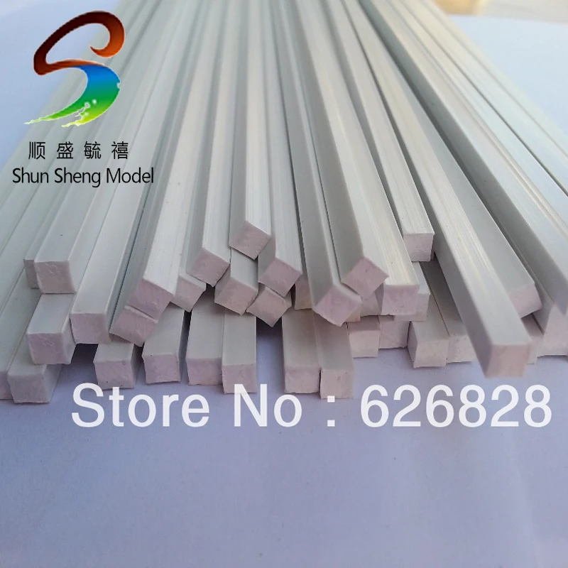 50pcs 6.0*6.0mm square stick ABS Plastic pipe B01 005 50cm|square ...