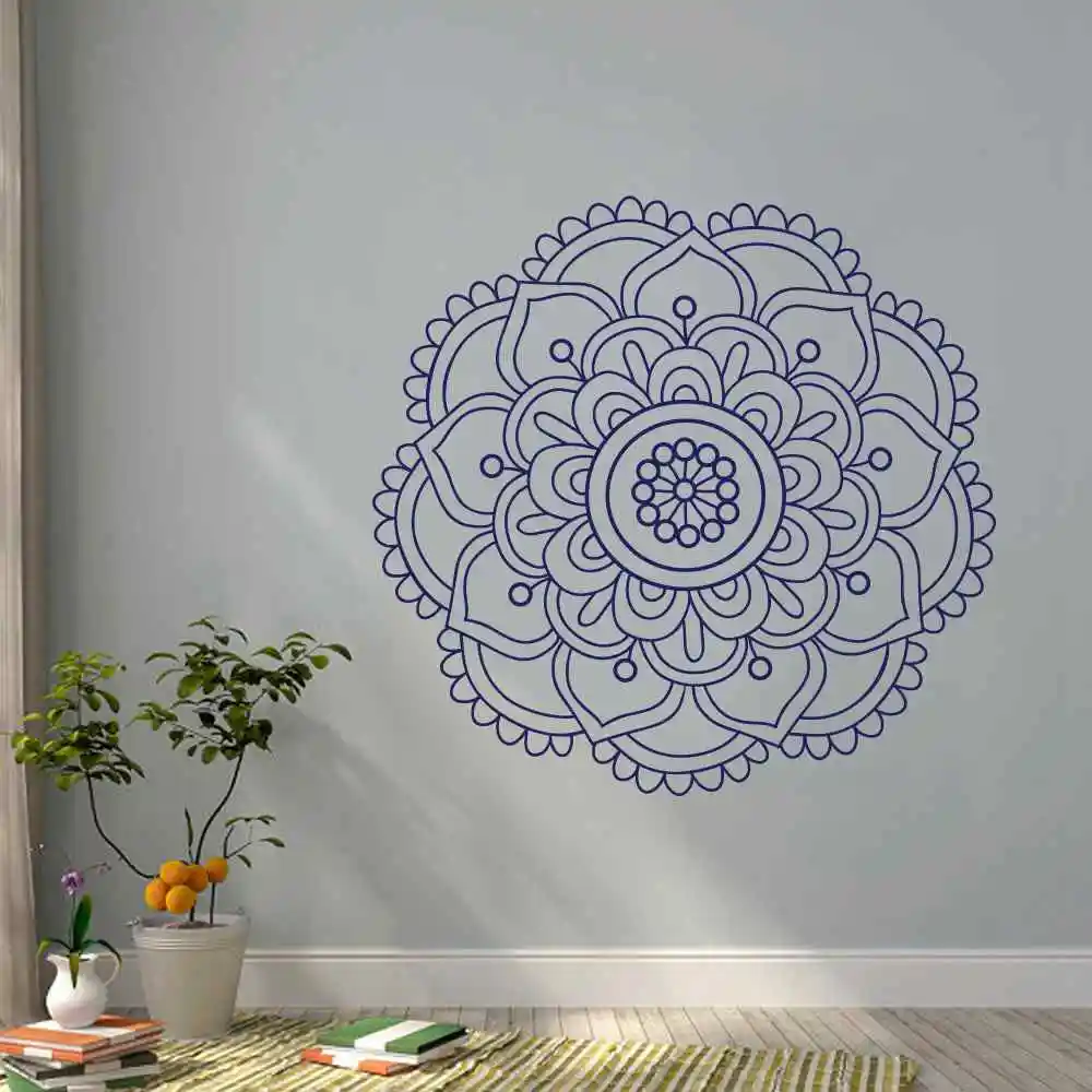 Mandala wandtattoo namaste blume mandala indischen lotus yoga ...