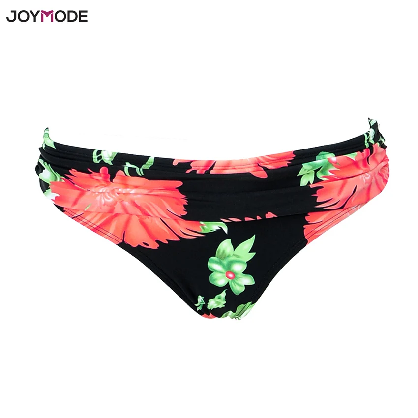 Joymode Women Bikini Bottoms Swim Shorts Floral Print Biquini Mujer