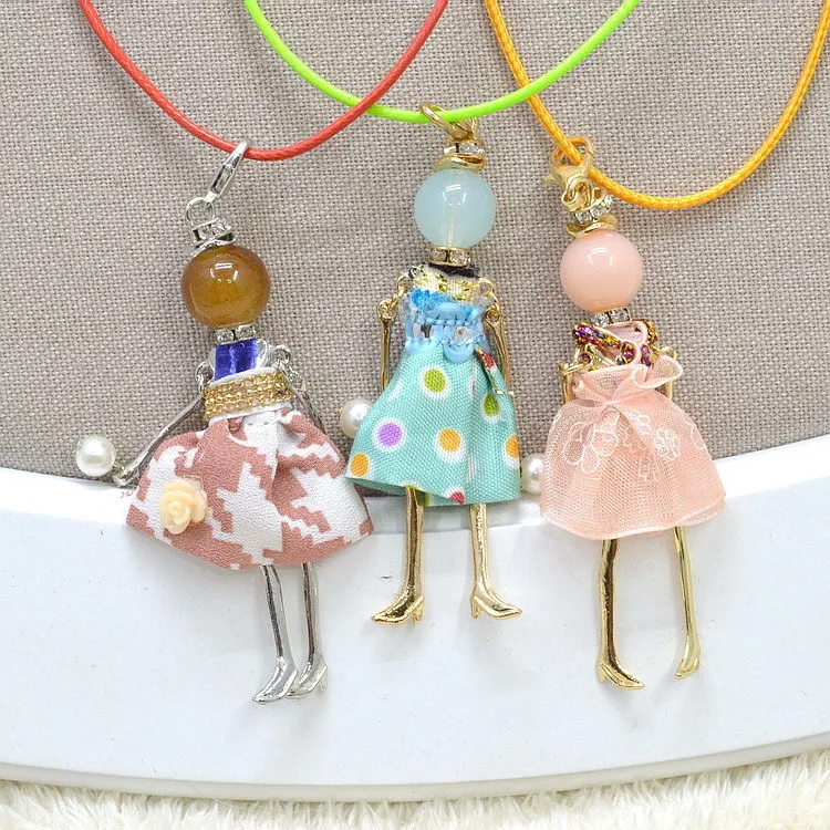 2018 Newest style Kids doll Pendant Necklace Jewelry Wholesale lovely ...
