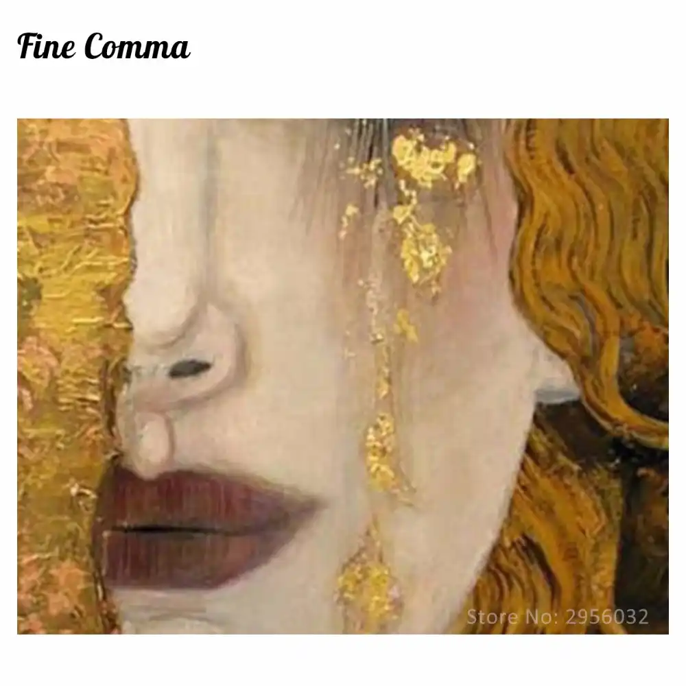 Golden Tears by Gustav Klimt Hand painted Oil Painting Reproduction ...