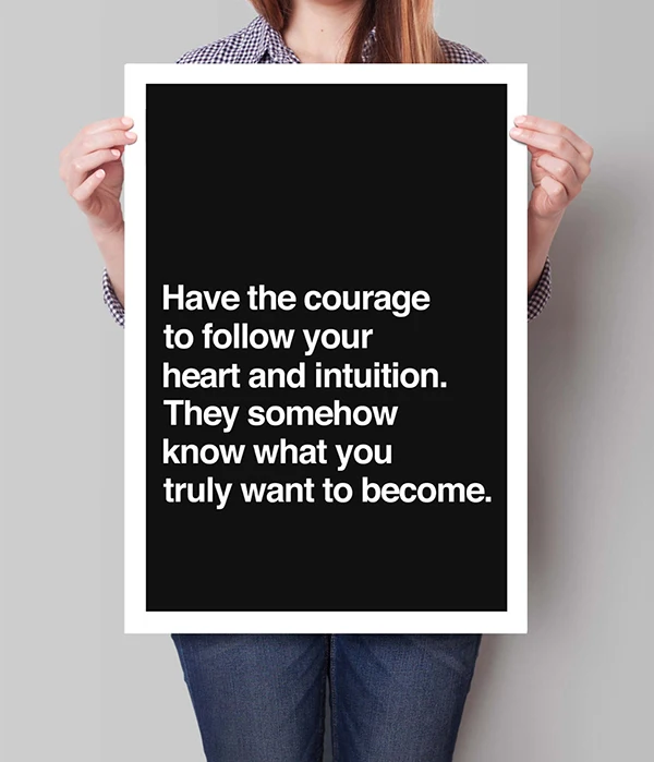 Have The Courage To Follow Your Heart And Intuition Print Harry Potter