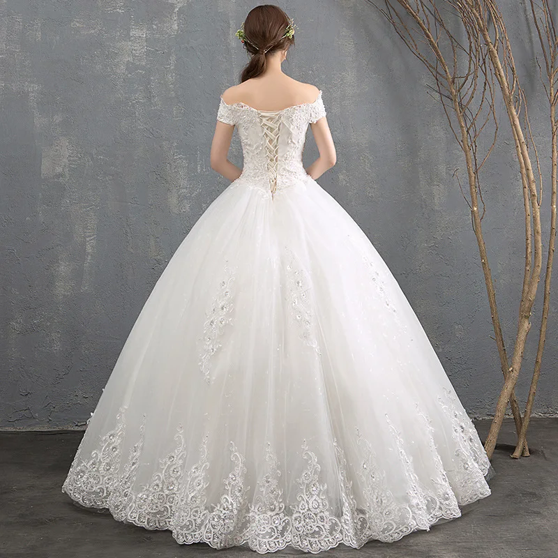 Mrs Win Vestido De Noiva Новое свадебное платье принцессы с вырезом ...