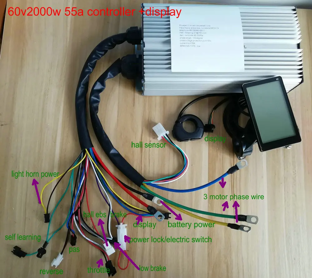 LCD DISPLAY M5 24v36v48v60v+BLDC Controller 1500w2000w2500w3000w for ...