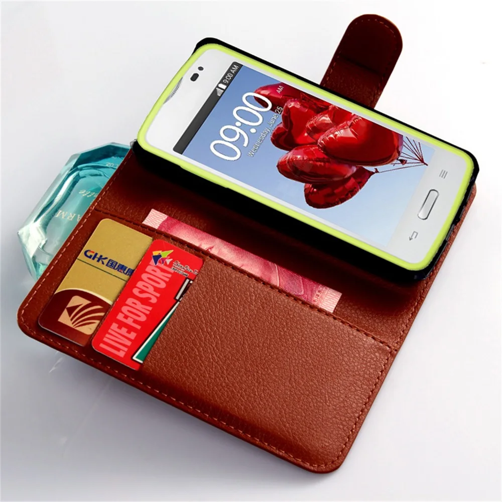 For LG L50 D213N Luxury Wallet Cyboris cover For LG L 50 D 213N Case ...