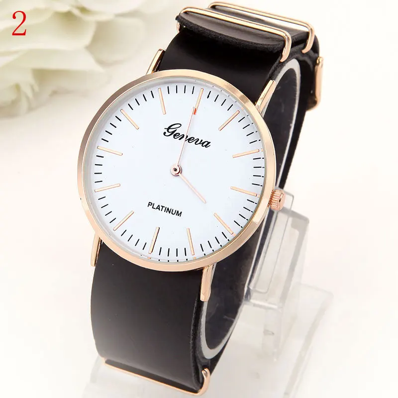 Fashion Black White Strap Watch Men Quartz Watch Casual Males Sport ...