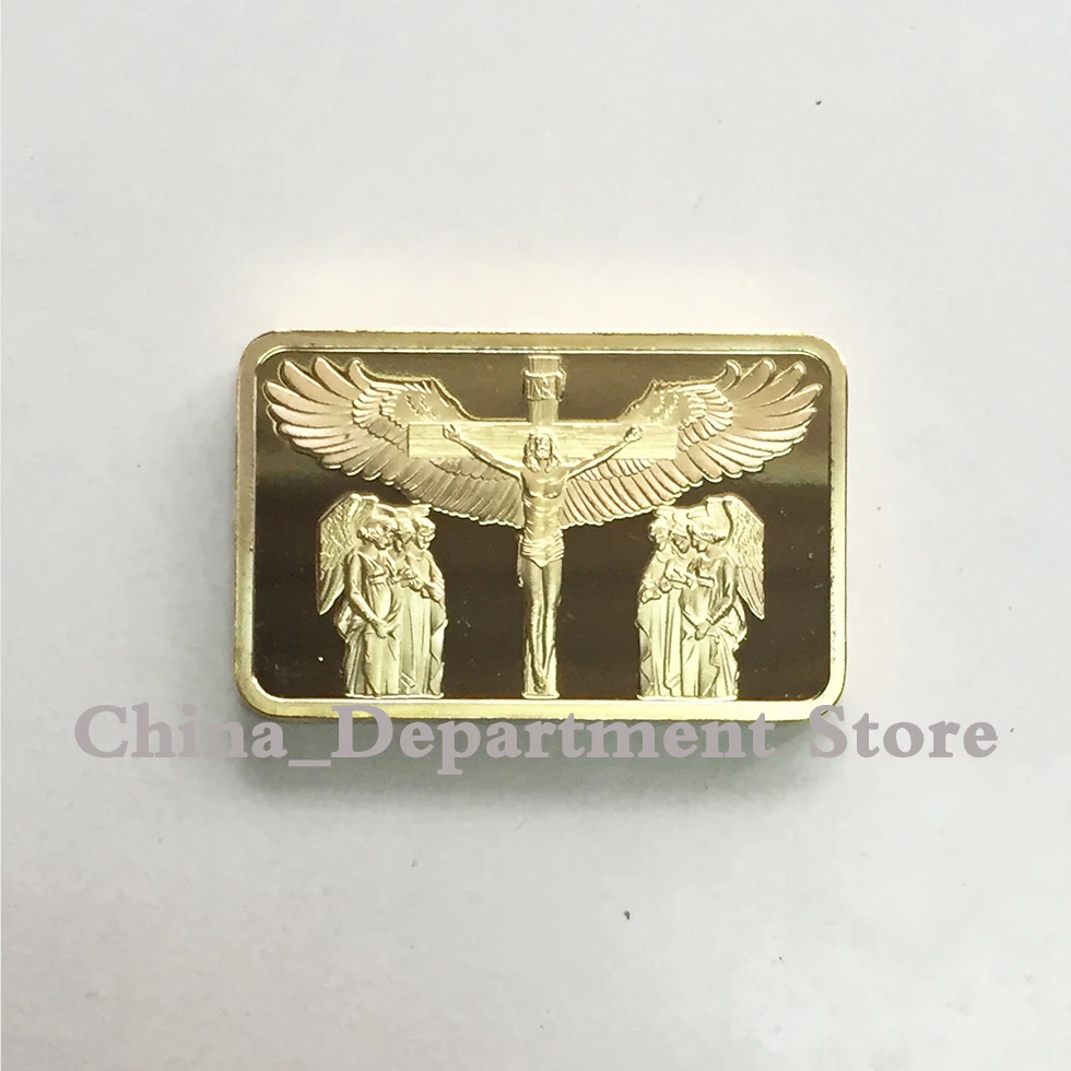 Wholesale Jesus Design Gold Bar 1 Oz 999 Replica Bars with Plastic Case ...