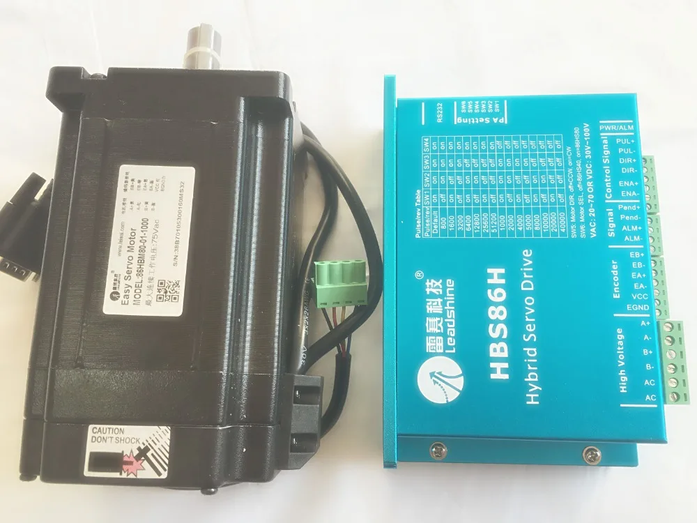 New Leadshine Closed Loop Stepper Drive HBS86H servo motor 86HBM80 01 ...