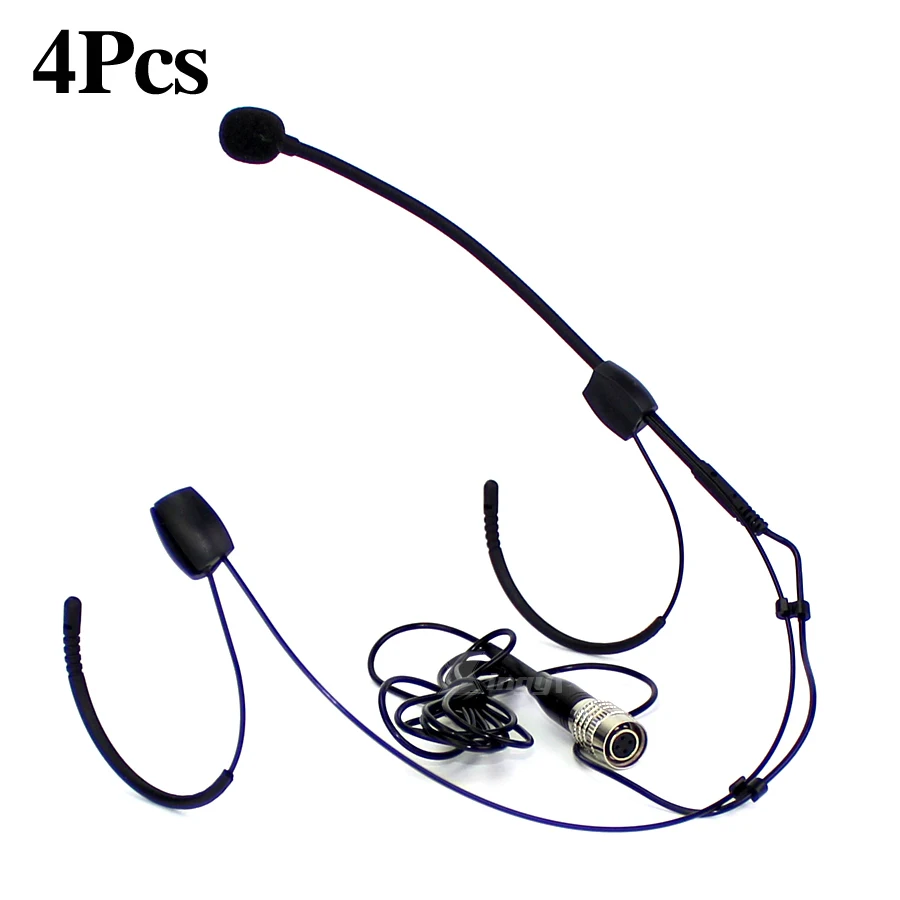 4pcs 4 Pin Hirose Head-mounted Microphone Headset Mic For Audio ...