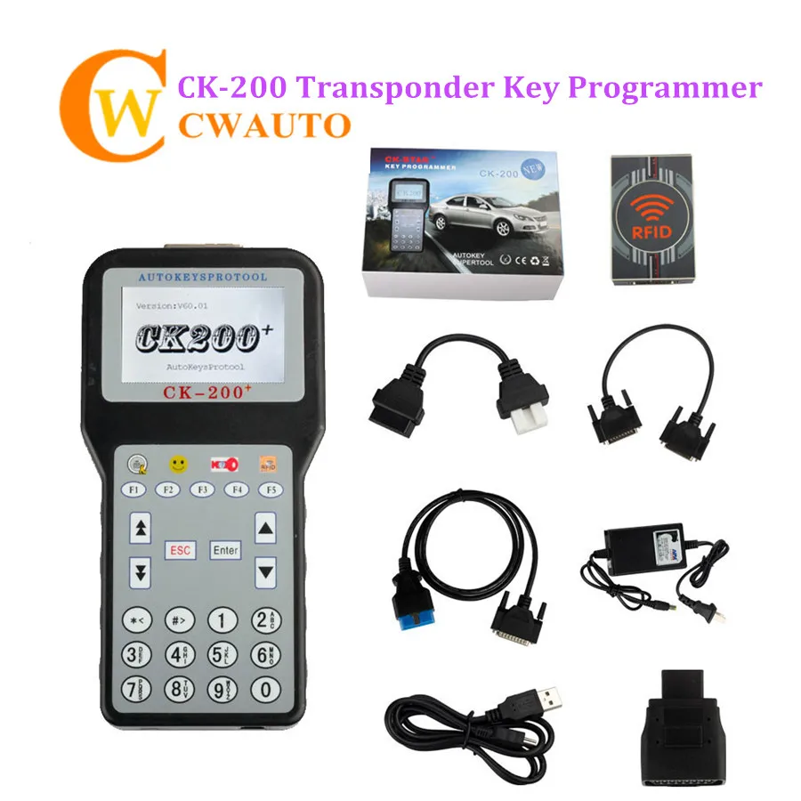 New V50.01 CK200 OBD2 Transponder Key Programmer with Multi Languages ...