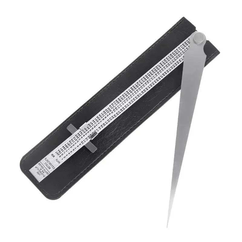 Stainless Steel Taper Welding Feeler Gauge Gage Depth Ruler Gap Hole ...