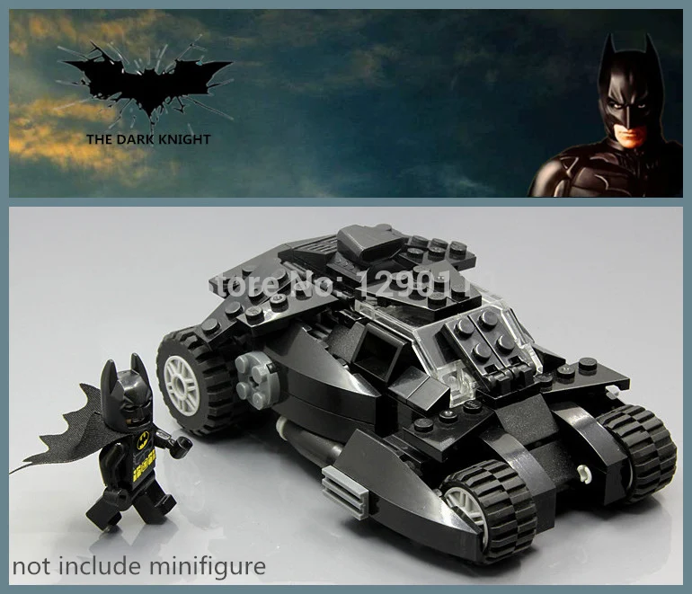 MOC 158 Uds BATMAN vs SUPER MAN BatMobile Arkham Knight coche Super ...