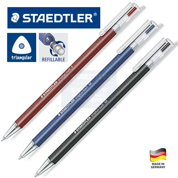 3Pcs STAEDTLER triplus ball 431 Triangular Ballpoint pen Gel Pen F 0 ...