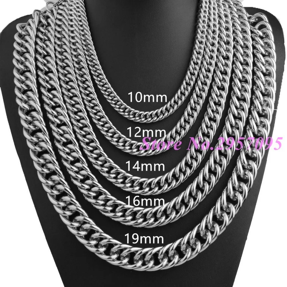 10/12/14/16/19mm Width Cuban Chain For Men Hip Hop Jewelry Wholesale 8 ...