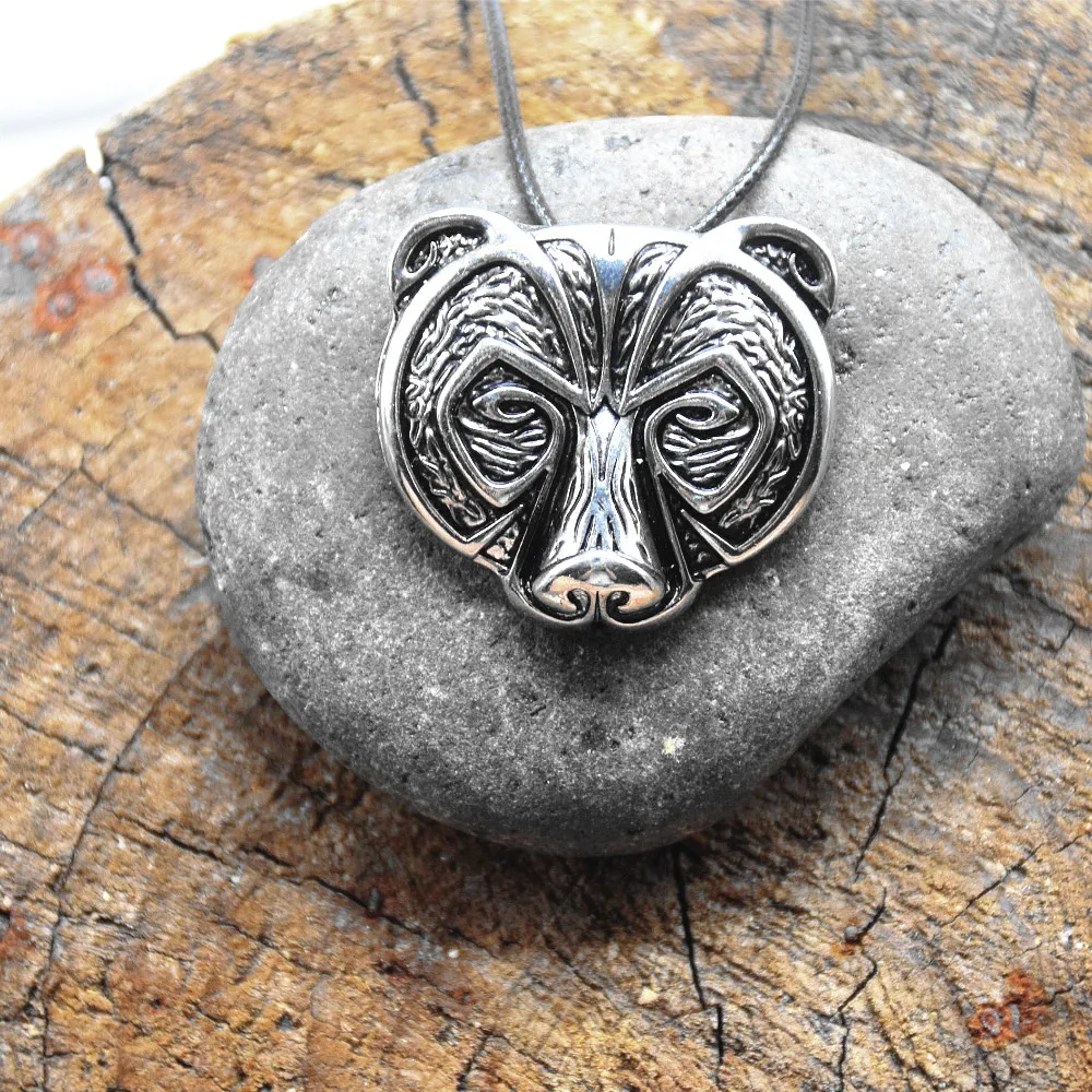 Norse-Viking-Bear-Amulet-Necklace-Legendar-Bear-Head-Amulet-Pendant ...