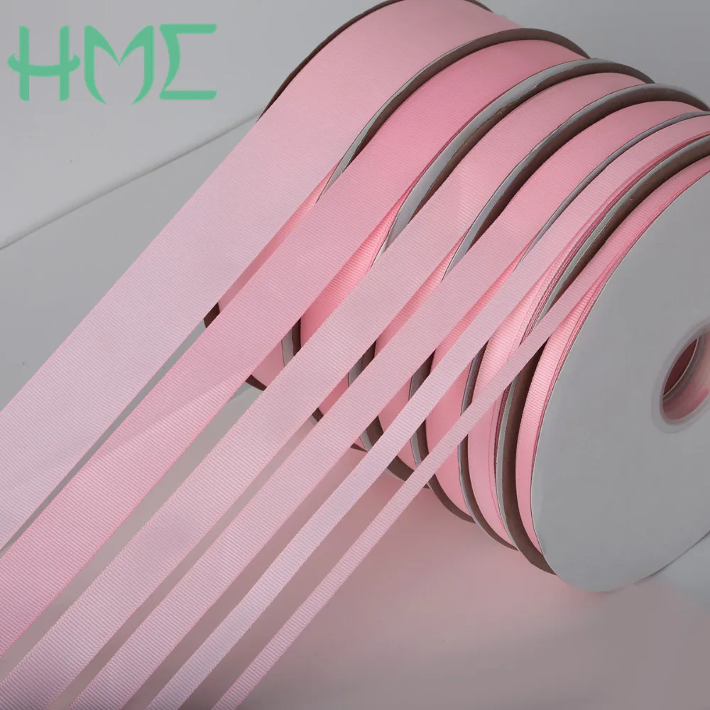 Pink Color 100yards/lot 7/10/15/20/25/38mm Satin Grosgran Ribbons Mixed ...