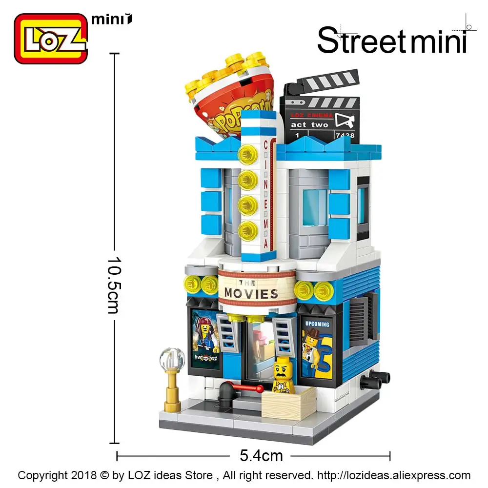 LOZ 1635 Mini Blocks Brick Toy Cinema Model Movie Theater Cine ...